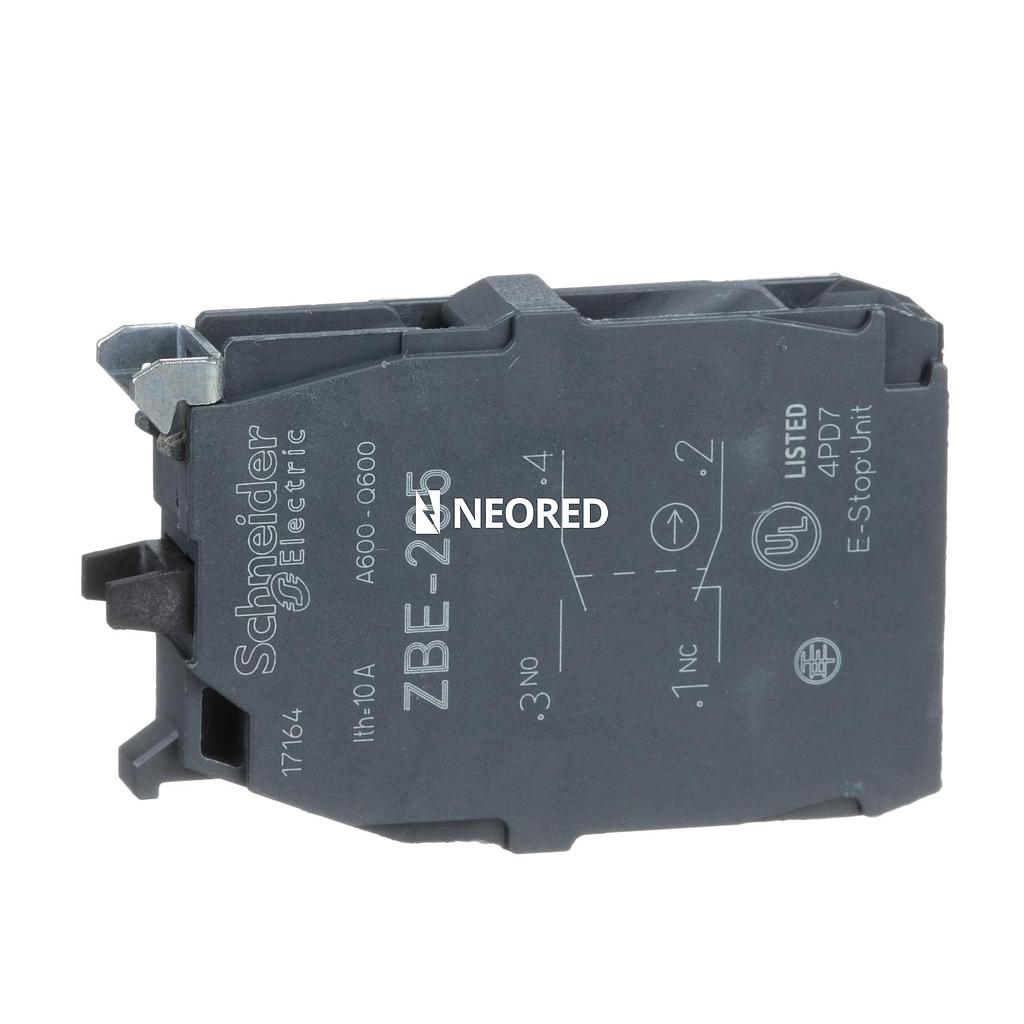 BLOQUE DE CONTACTOR DOBLE 1NA+1NC | Neored